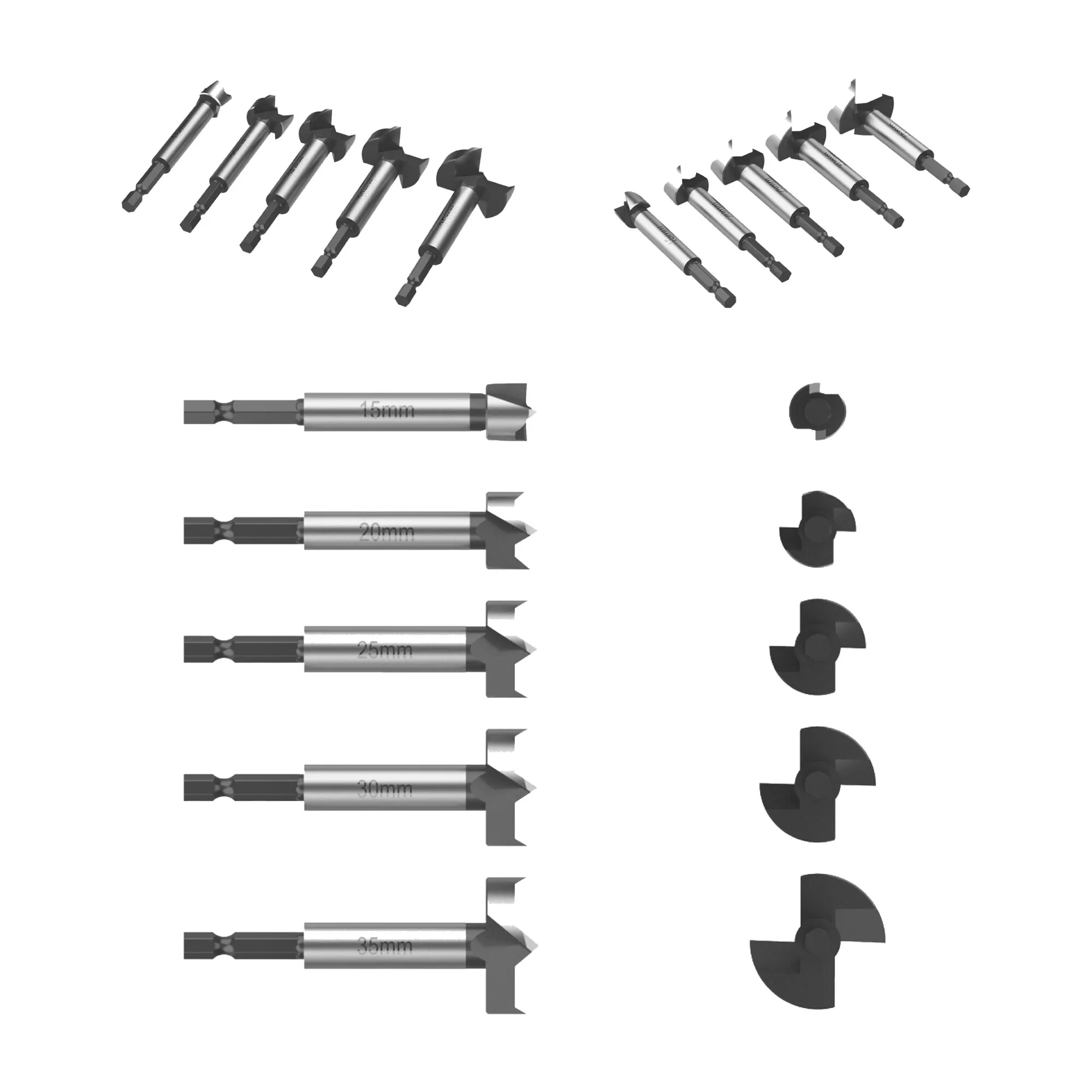 Forstner bit set 5 pcs – H&K INTERNATIONAL TRADE LIMITED